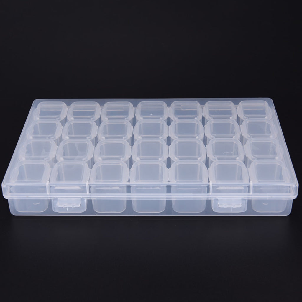 28-Slot Plastic Storage Container – Glitz It